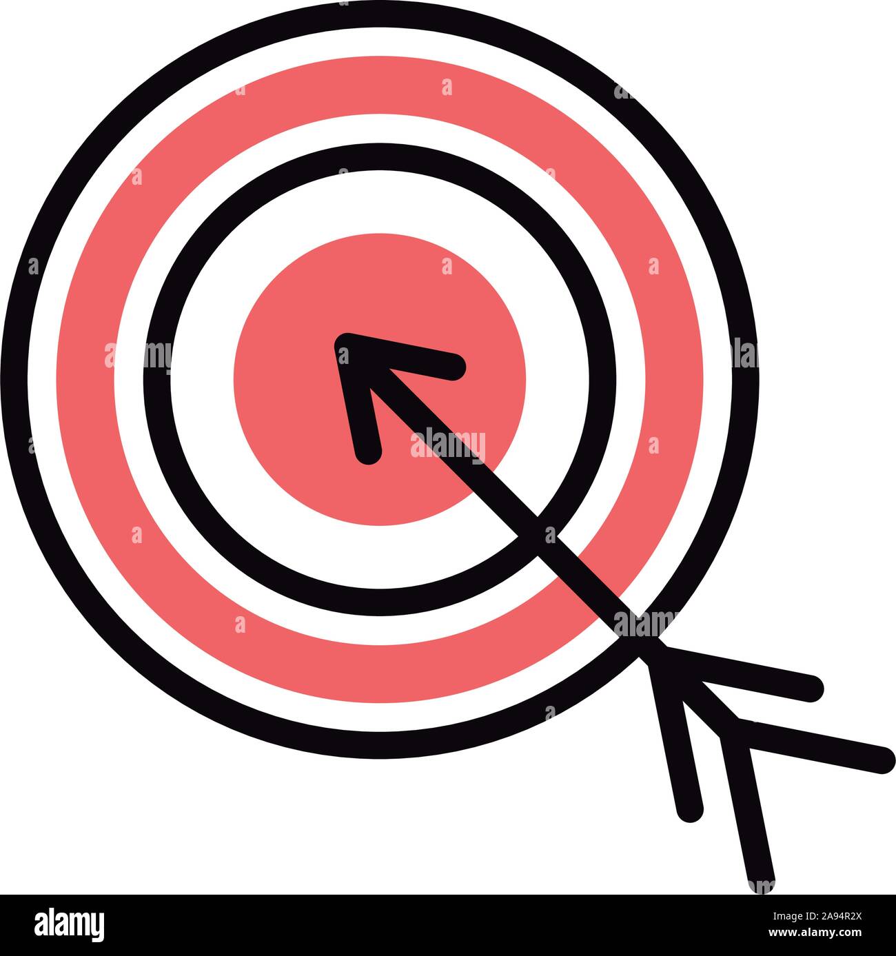 target strategy social media icon line and fill vector illustration ...