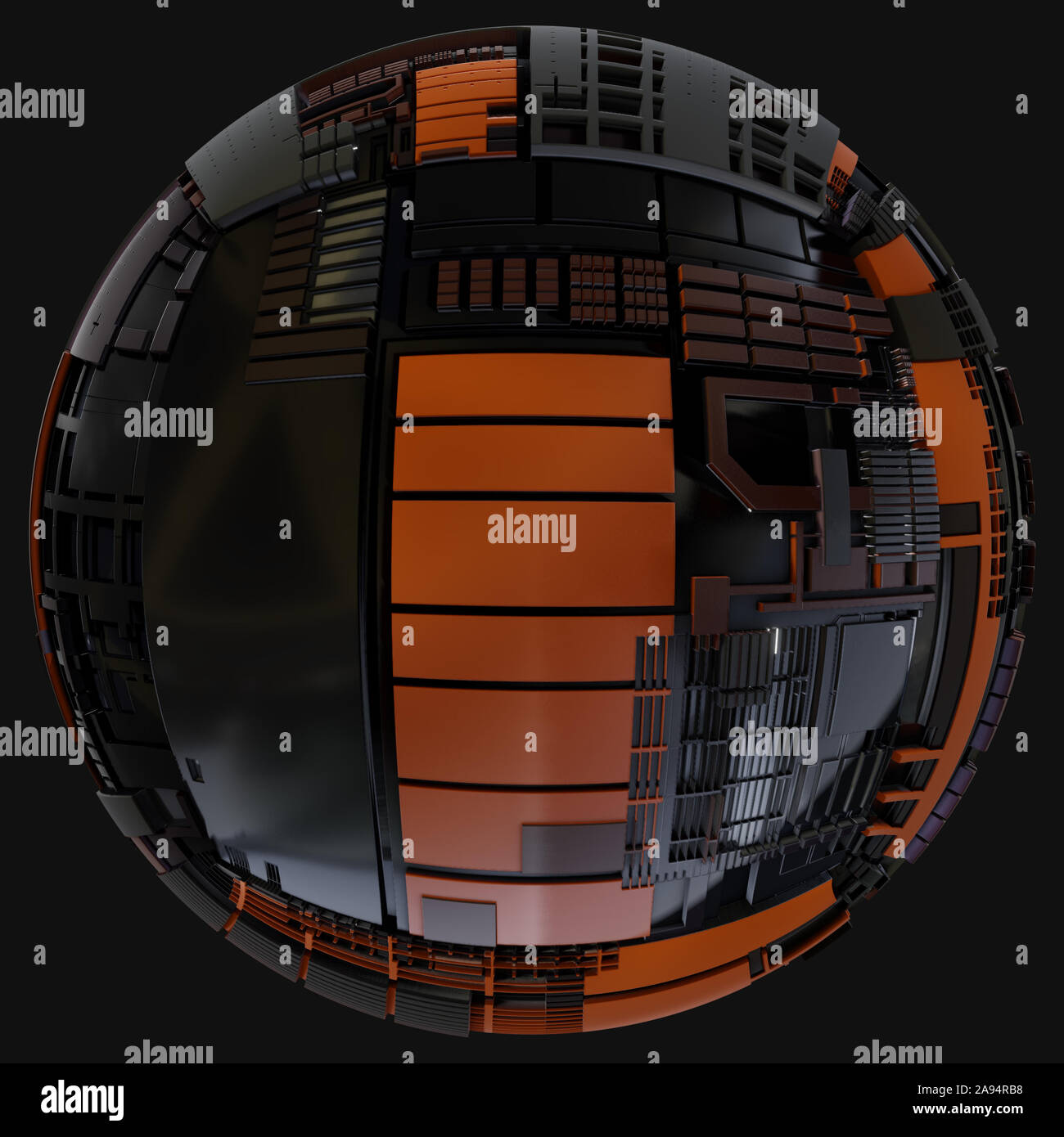 Abstract Hardsurface Sci-Fi Technology Sphere. Space Station Or ...