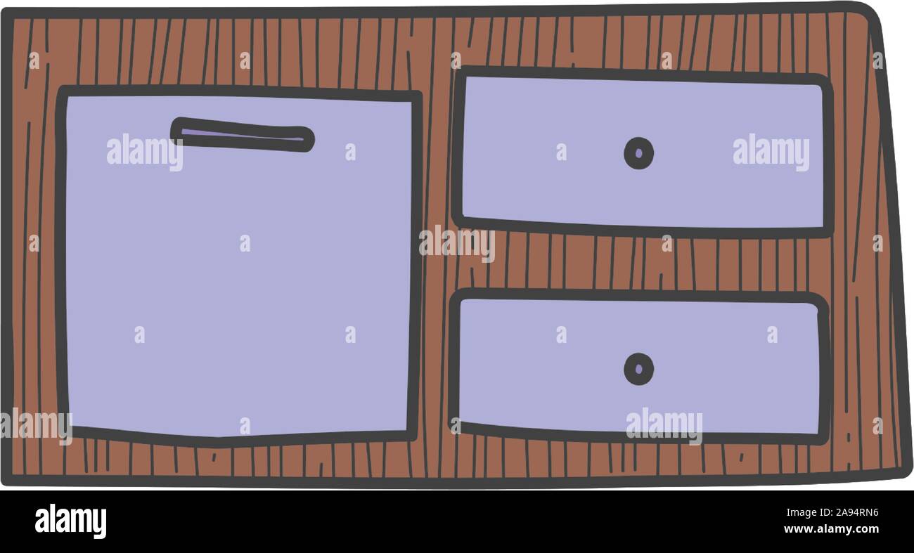 brown and purple table drawers furniture icon vector illustration Stock ...