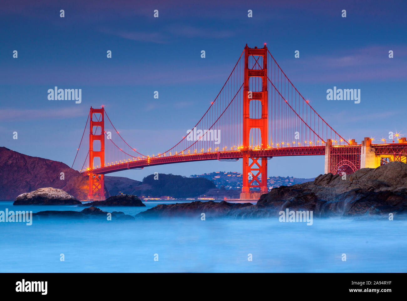 The World-wide famous Suspension bridge - Golden Gate Bridge in San ...