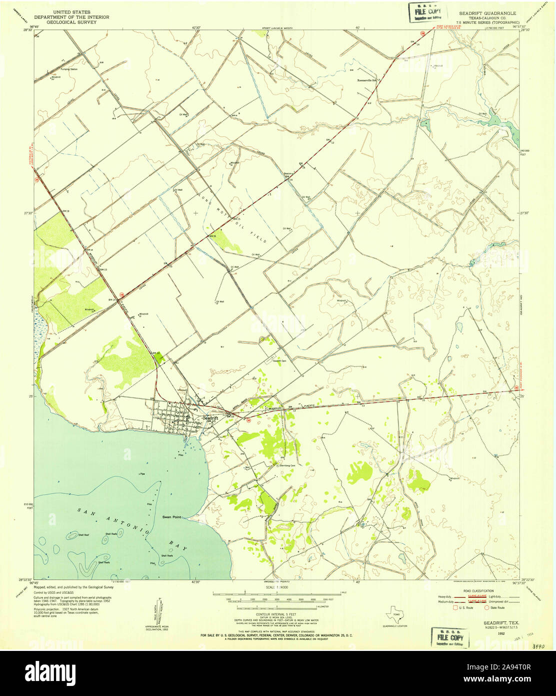 Seadrift map hi-res stock photography and images - Alamy