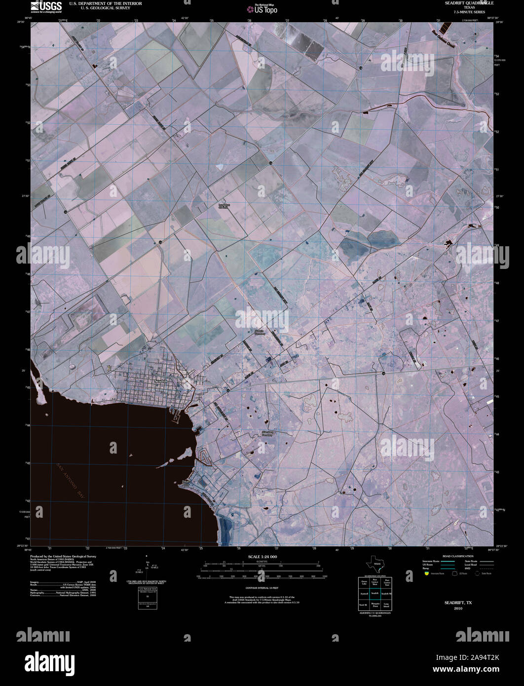 Map of seadrift hi-res stock photography and images - Alamy