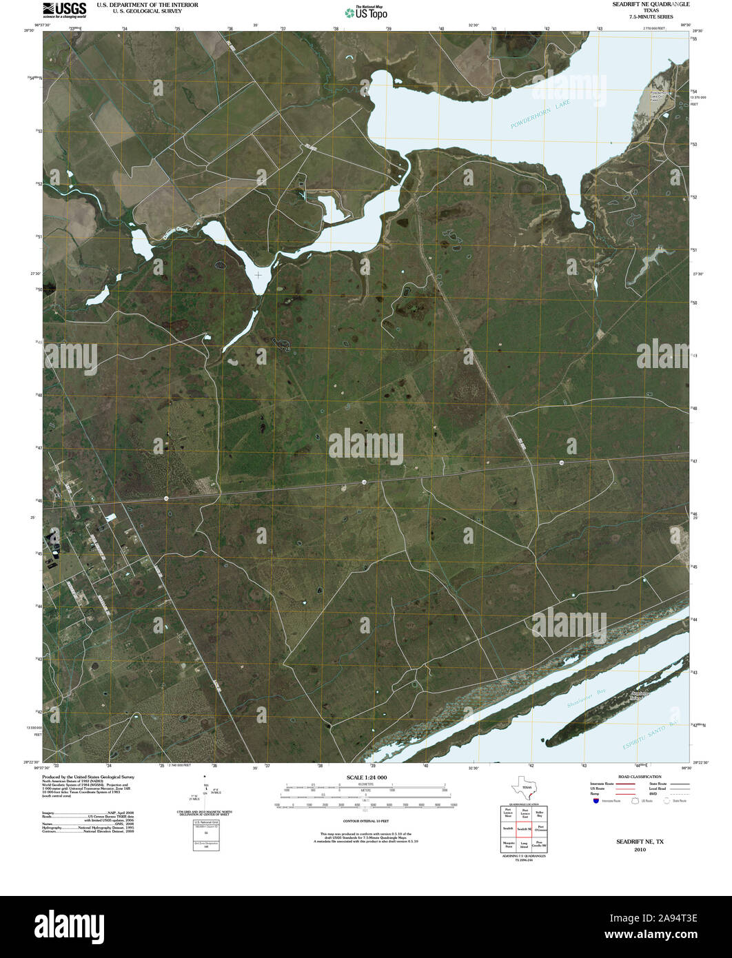 Seadrift map hi-res stock photography and images - Alamy