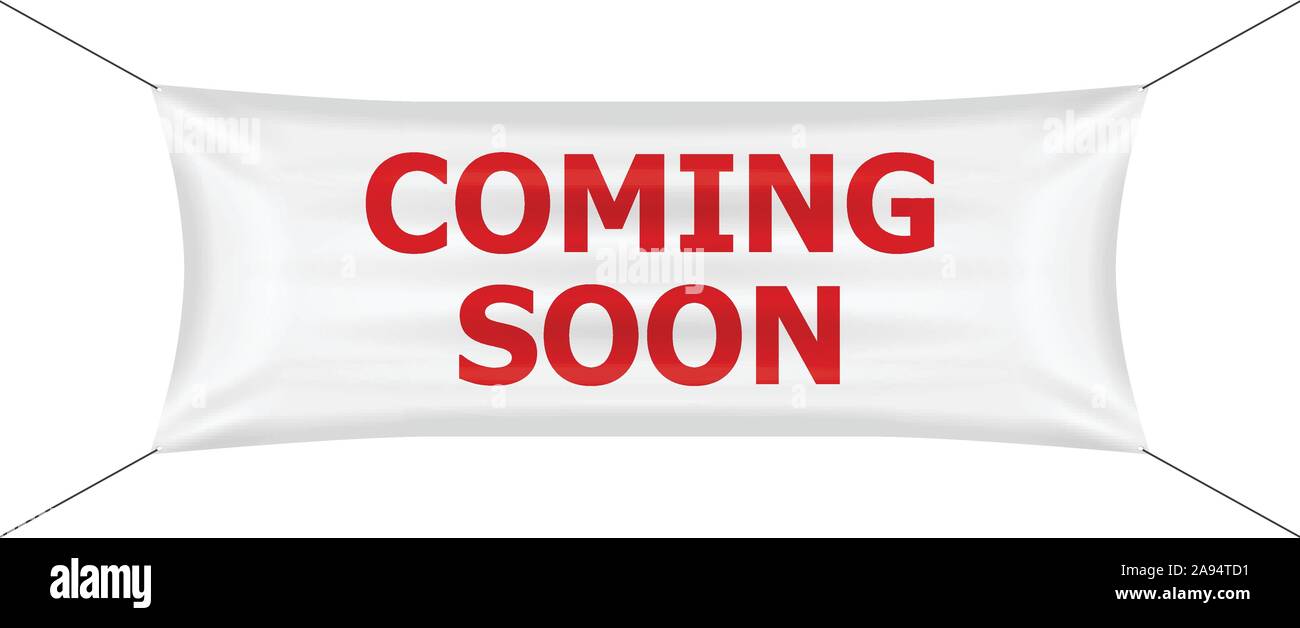 Banner coming soon on a white background Stock Vector Image & Art - Alamy