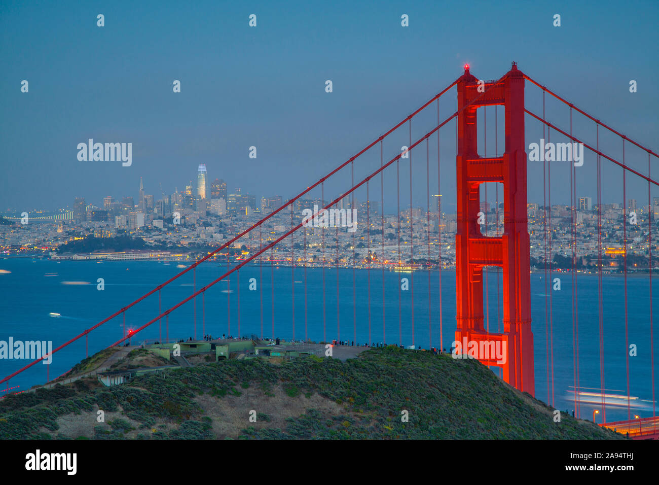 The World-wide famous Suspension bridge - Golden Gate Bridge in San ...