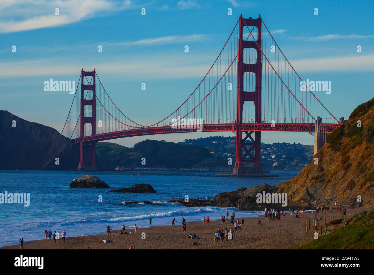 The World-wide famous Suspension bridge - Golden Gate Bridge in San ...