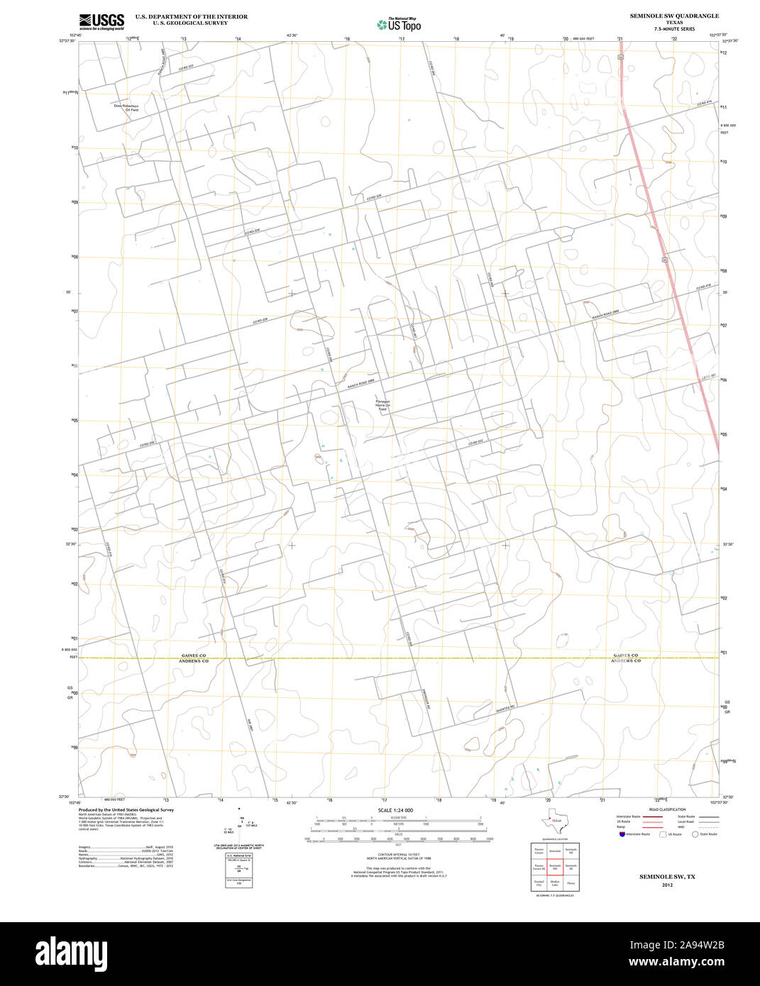 Seminole texas map Cut Out Stock Images & Pictures - Alamy