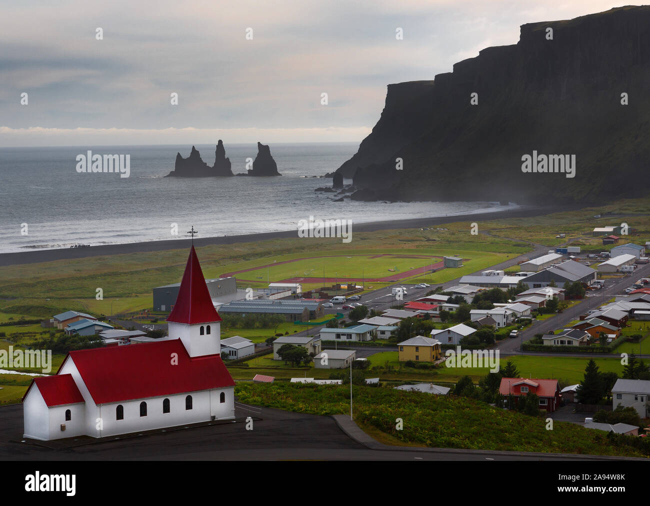 Reyniskirkja church in the village of Vik, Iceland Stock Photo - Alamy
