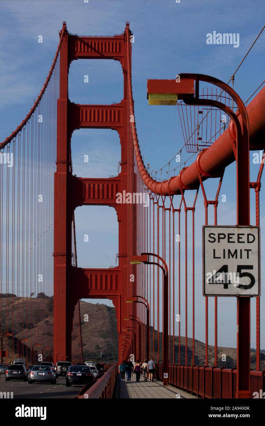 The World-wide famous Suspension bridge - Golden Gate Bridge in San ...