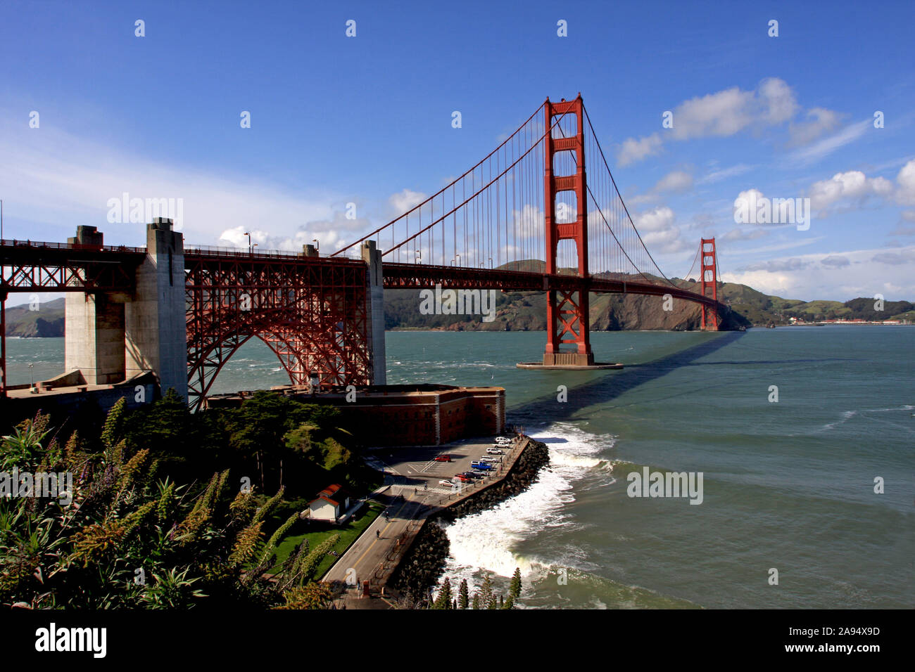 The World-wide famous Suspension bridge - Golden Gate Bridge in San ...