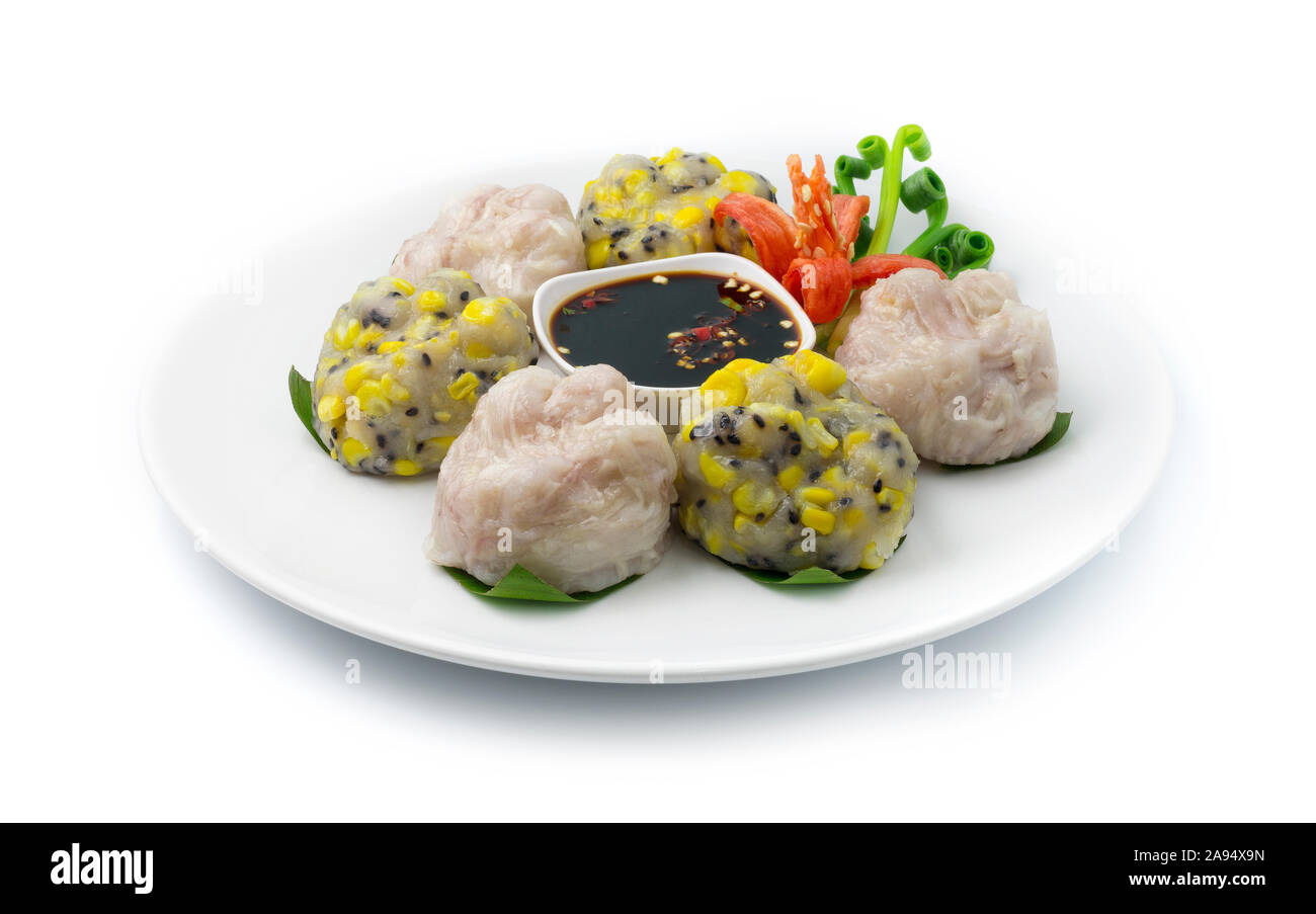 Chinese chives Dumplings or Garlic Chives Dim Sum Rice Cake inside with ...