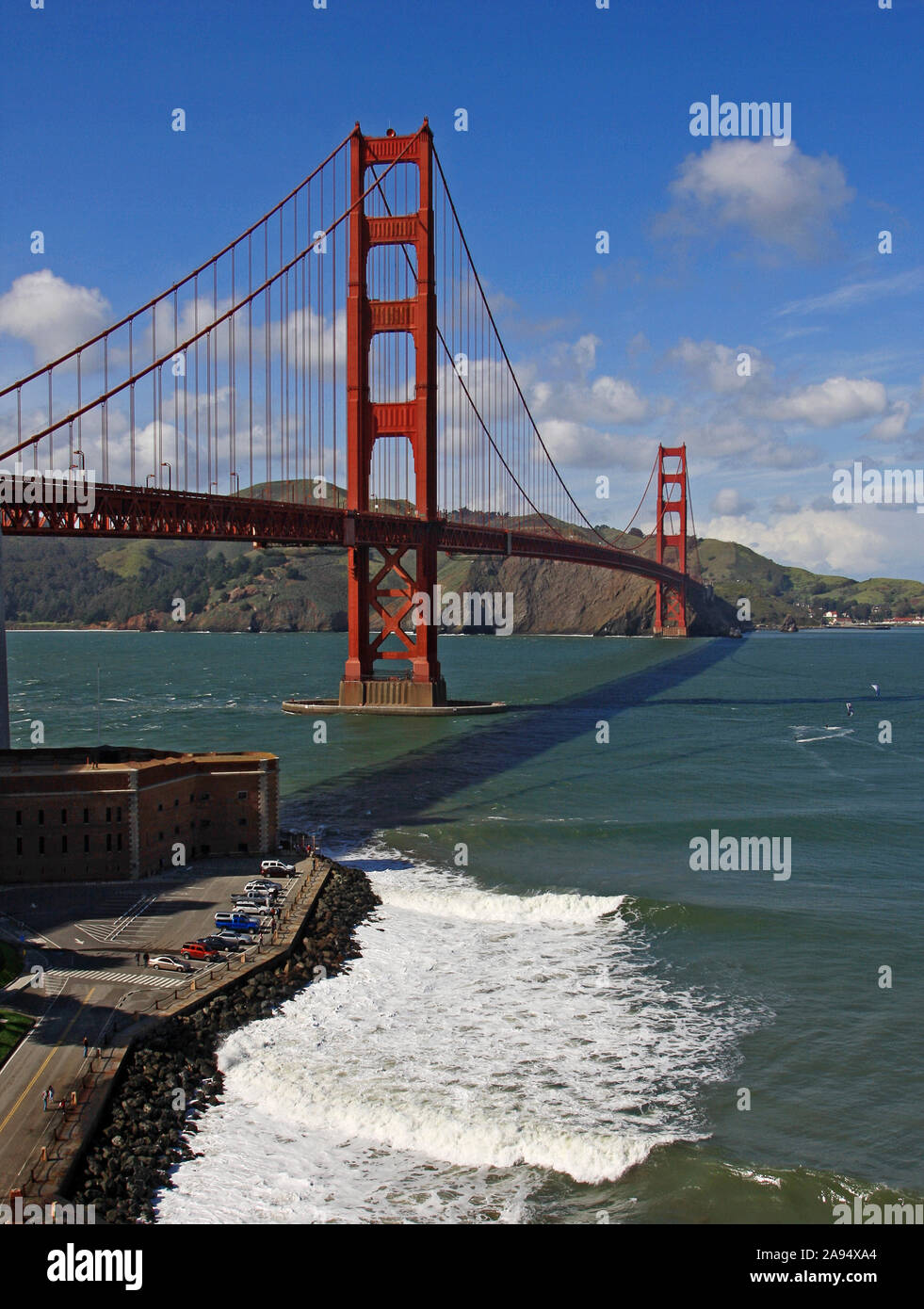 The World-wide famous Suspension bridge - Golden Gate Bridge in San ...