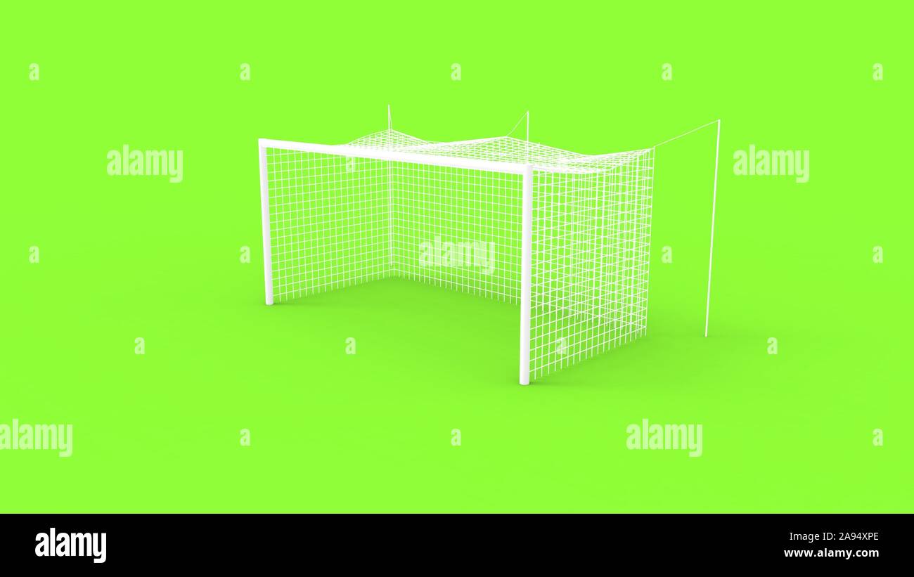 3d rendering of a football soccer goal isolated in studio background ...