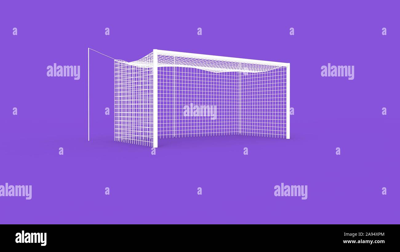 3d rendering of a football soccer goal isolated in studio background ...