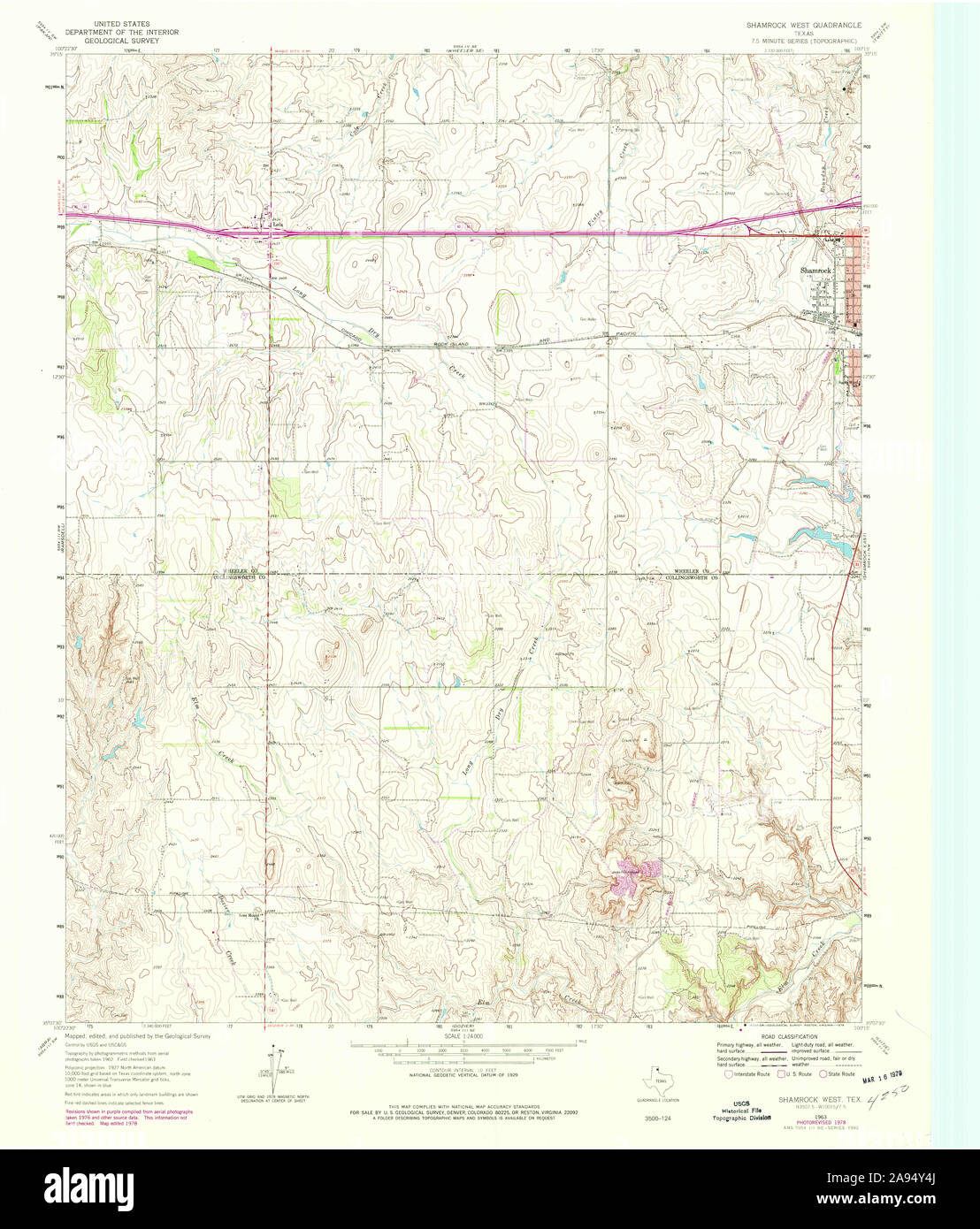 Map of shamrock texas hi-res stock photography and images - Alamy