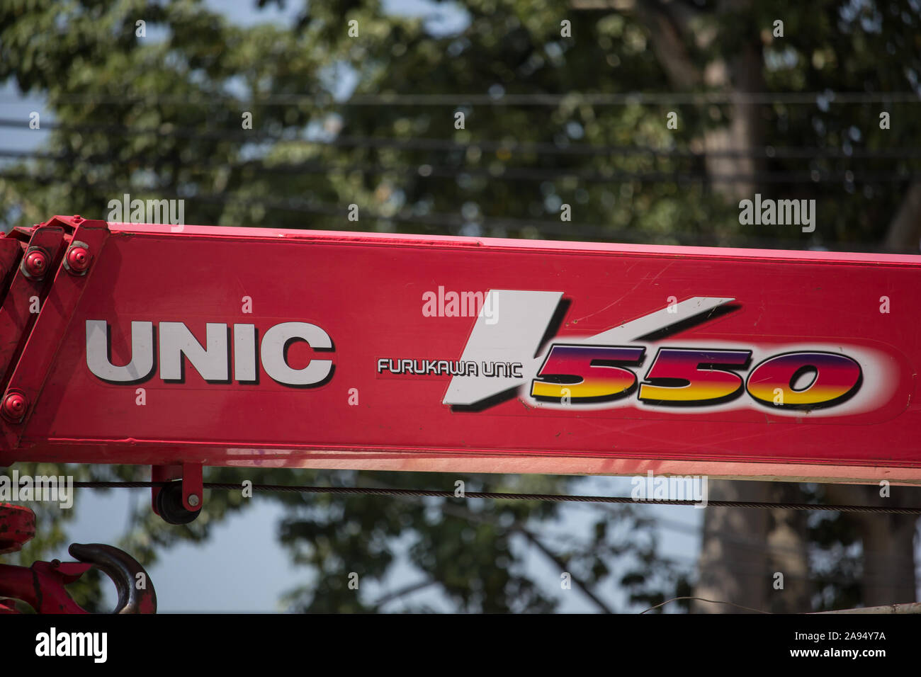 Chiangmai, Thailand - October 22 2019: Private UNIC Crane Truck. Photo ...