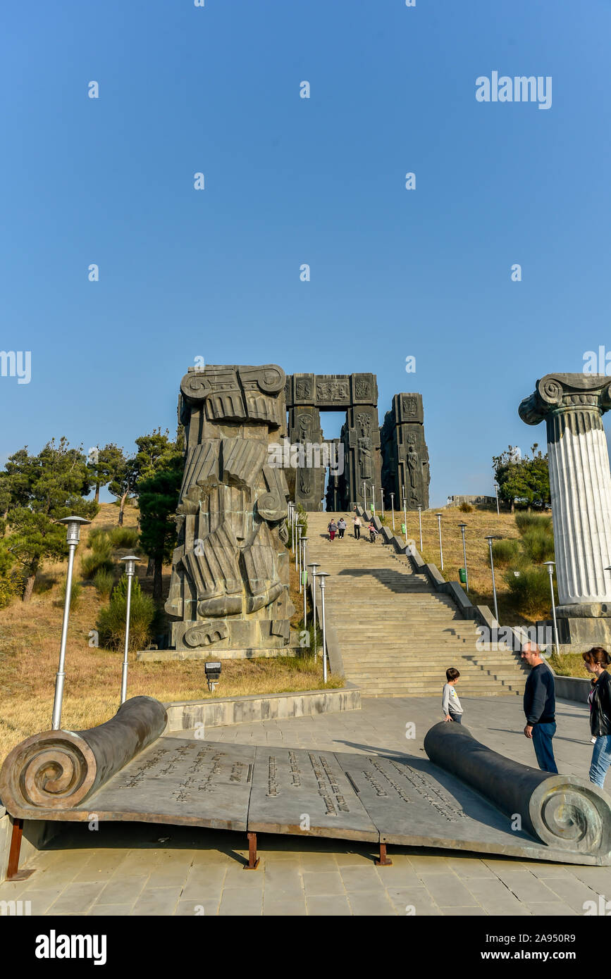 The History of Georgia Monument, located near Tbilisi Sea, was created ...