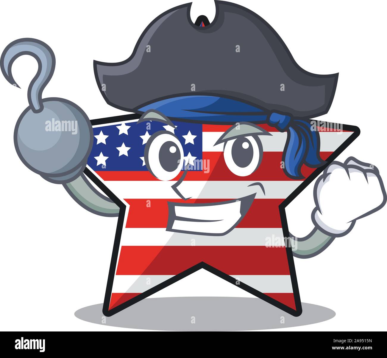 pirate usa star isolated with cartoon shape Stock Vector Image & Art ...