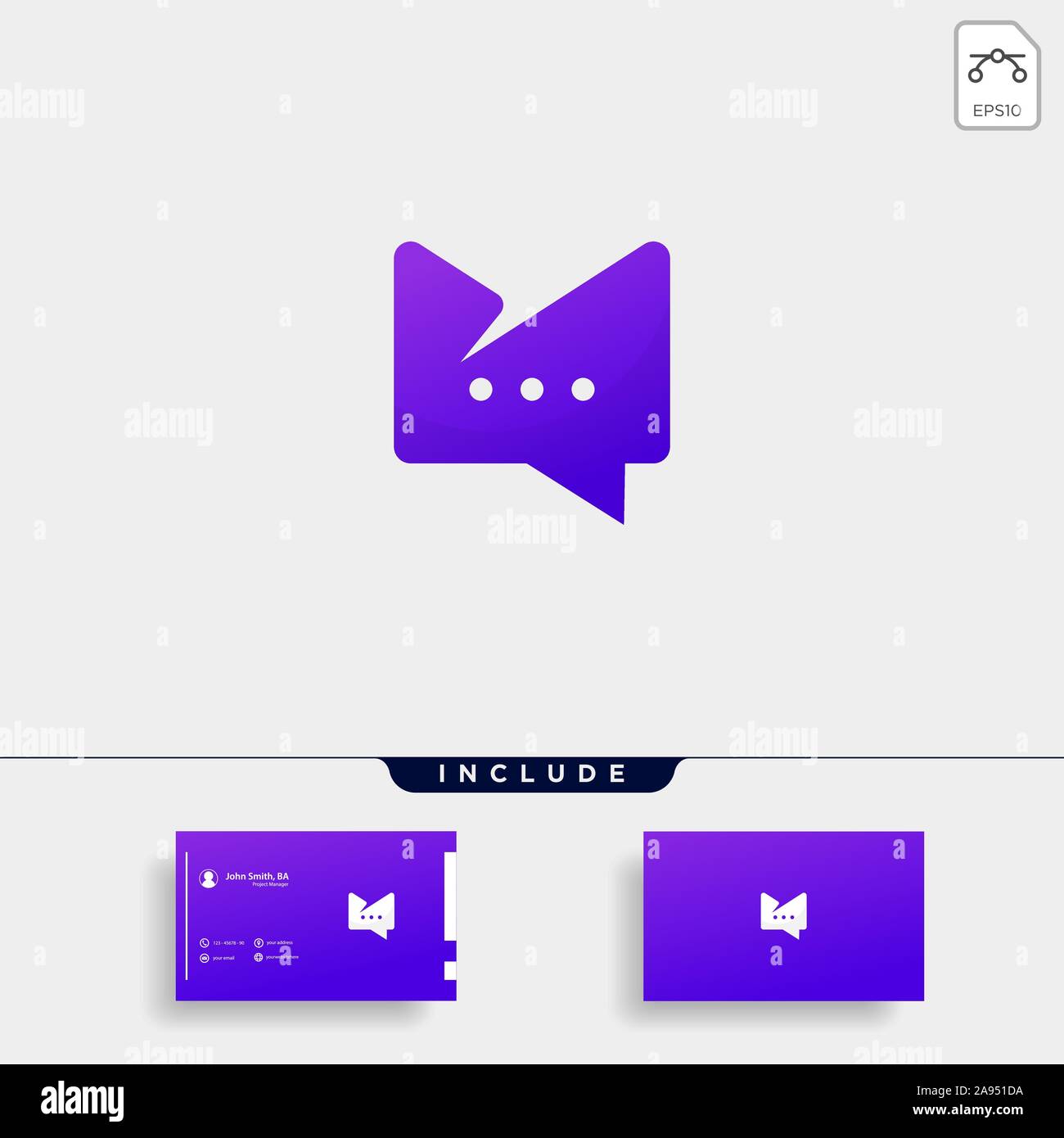 M chat logo Stock Vector Images - Alamy