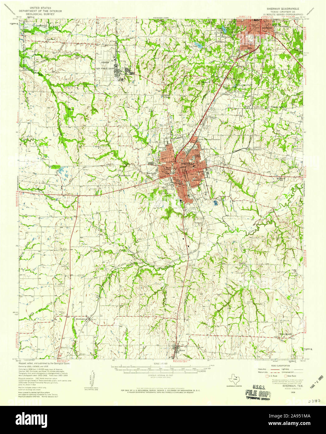 Map of sherman texas hi-res stock photography and images - Alamy