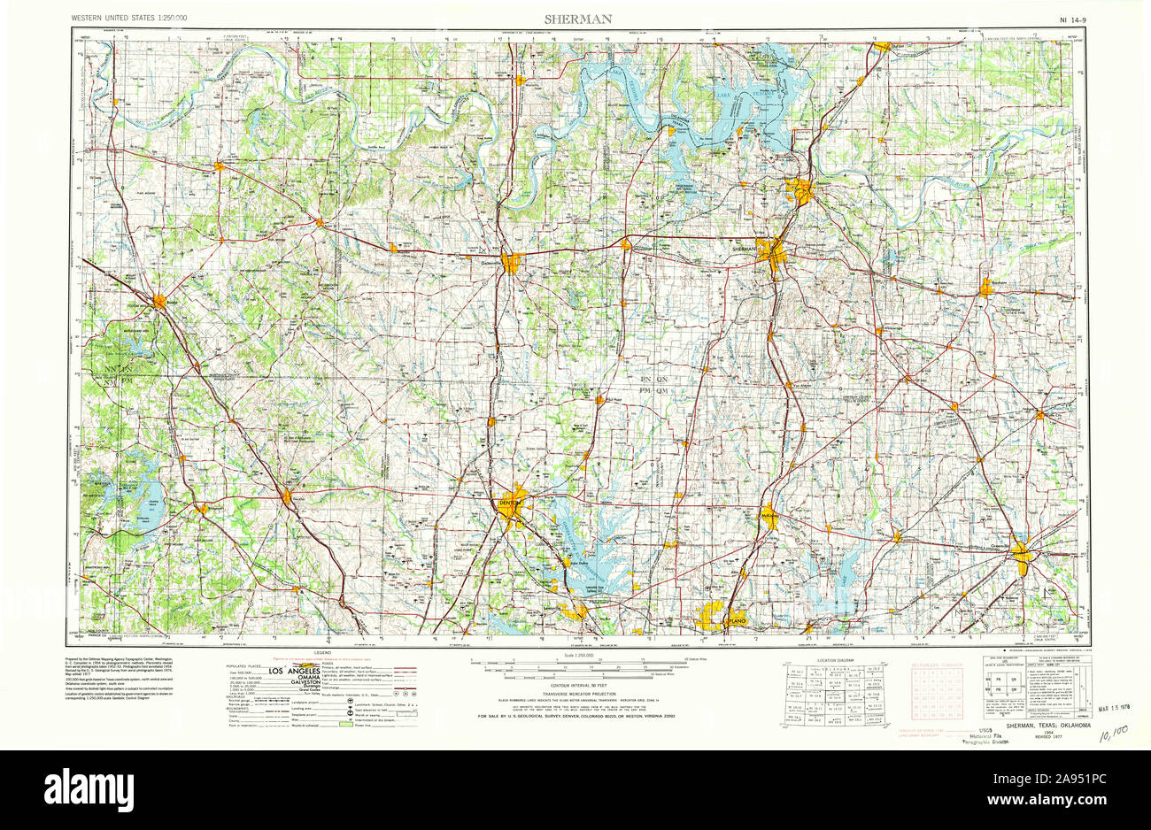 Map of sherman texas hi-res stock photography and images - Alamy