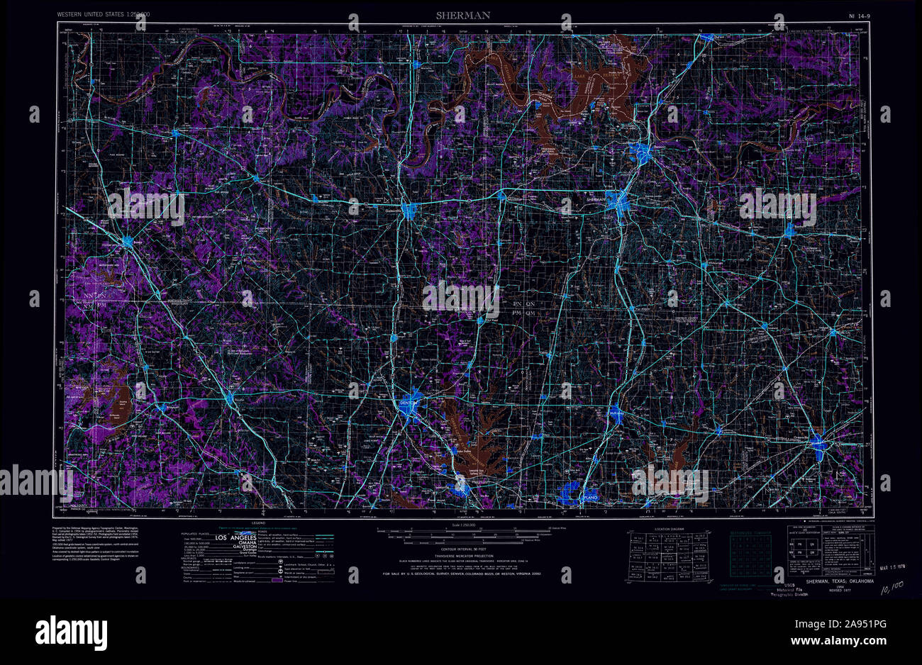Map of sherman texas hi-res stock photography and images - Alamy