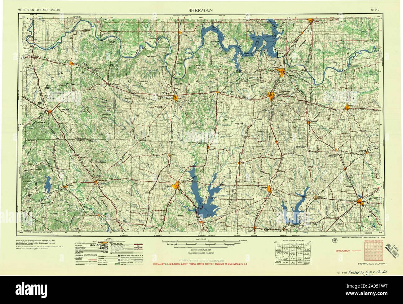 Map of sherman texas hi-res stock photography and images - Alamy