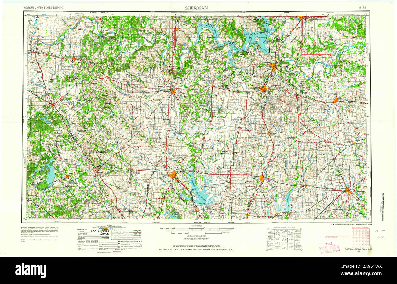 Map of sherman texas hi-res stock photography and images - Alamy