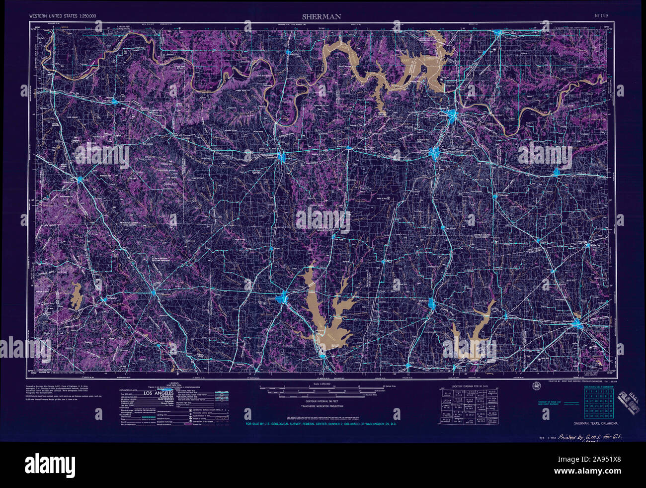 Map of sherman texas hi-res stock photography and images - Alamy