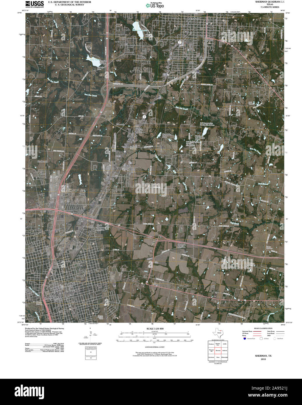 Map of sherman texas hi-res stock photography and images - Alamy