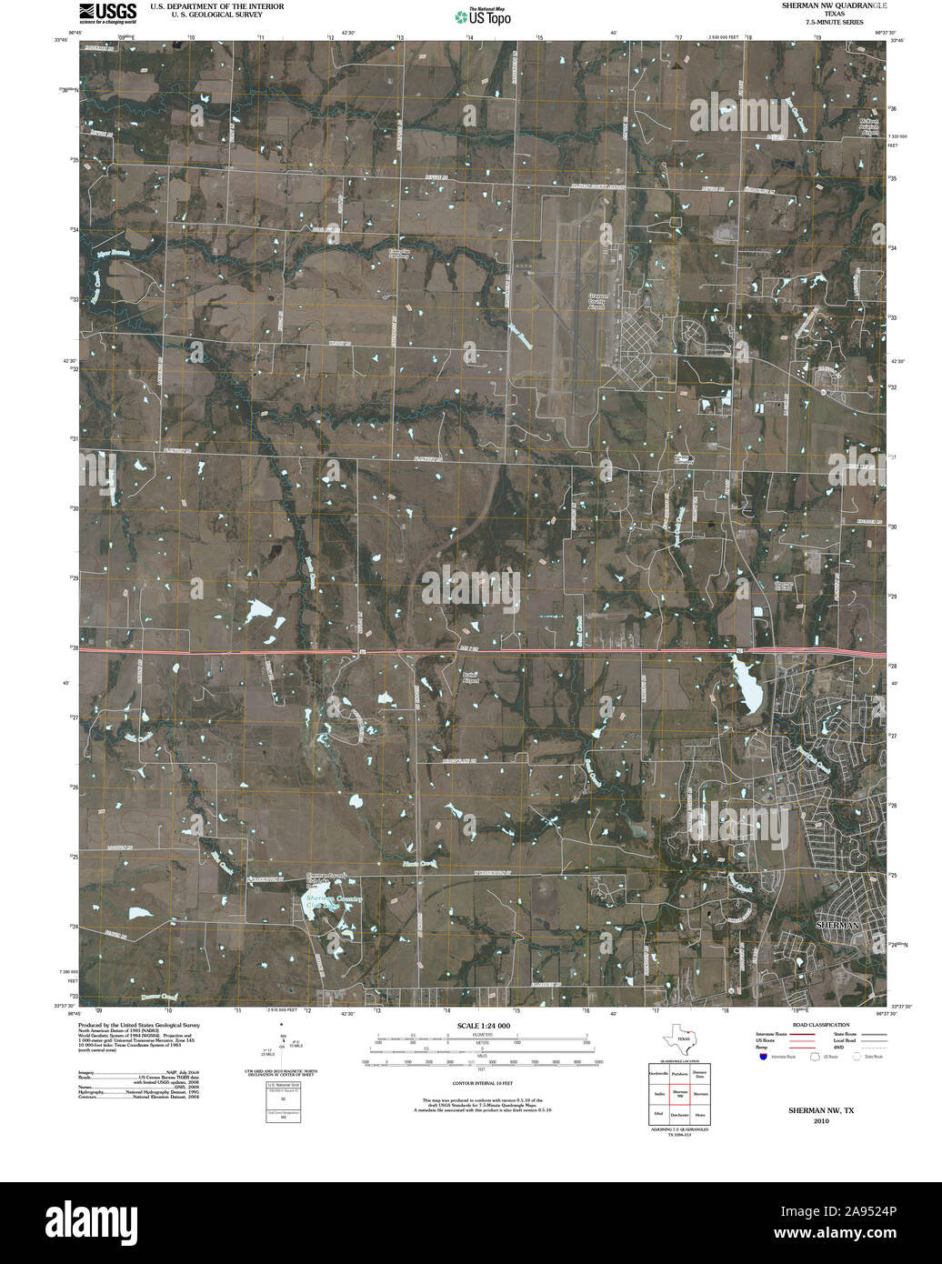 Map of sherman Cut Out Stock Images & Pictures - Alamy