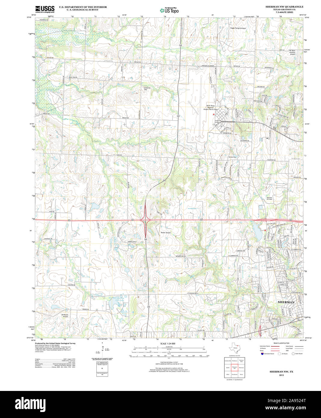 Sherman texas map Cut Out Stock Images & Pictures - Alamy