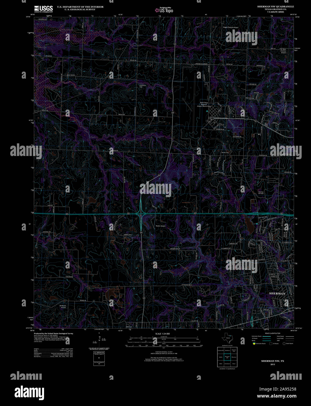 Sherman texas map hi-res stock photography and images - Alamy