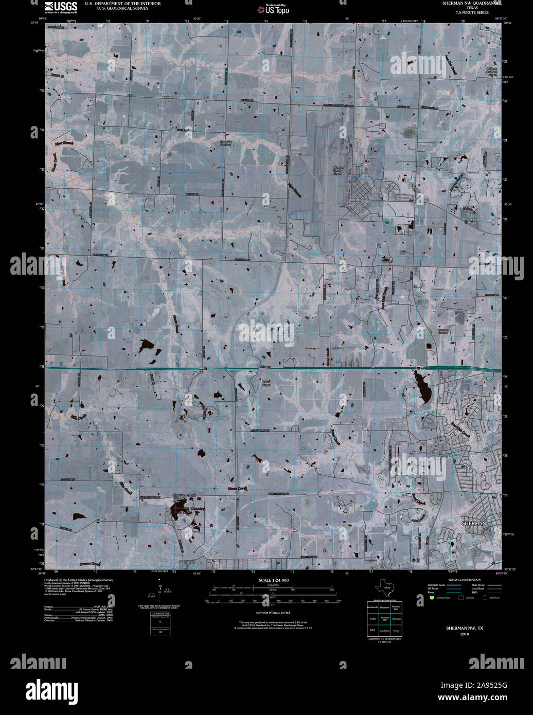 Map of sherman texas hi-res stock photography and images - Alamy