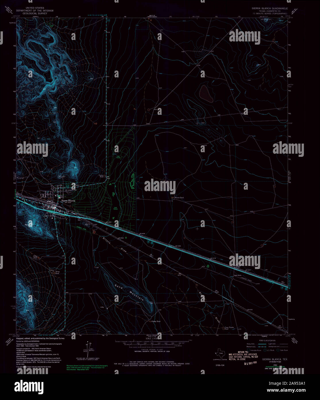 Map of sierra blanca hi-res stock photography and images - Alamy