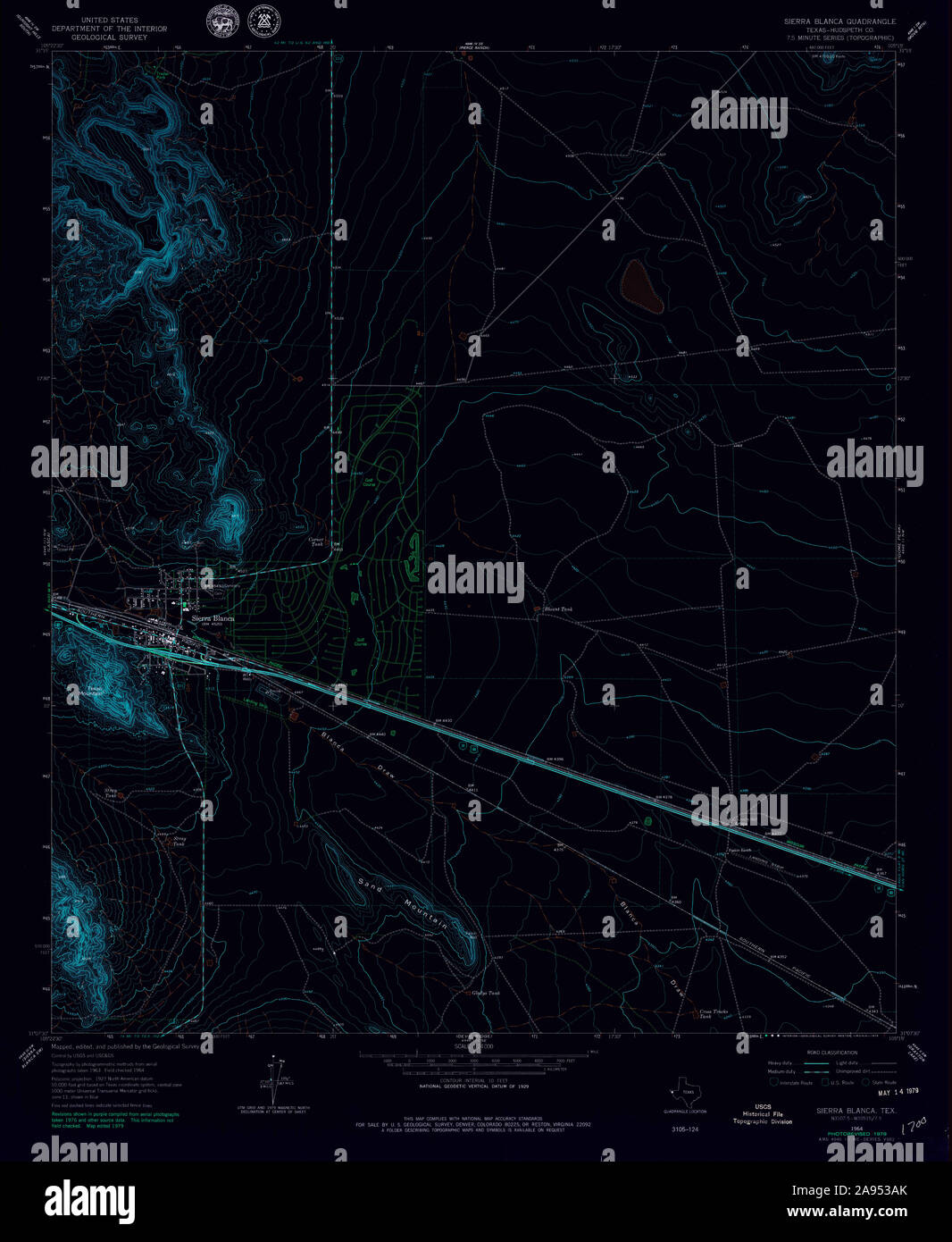 Map of sierra blanca hi-res stock photography and images - Alamy