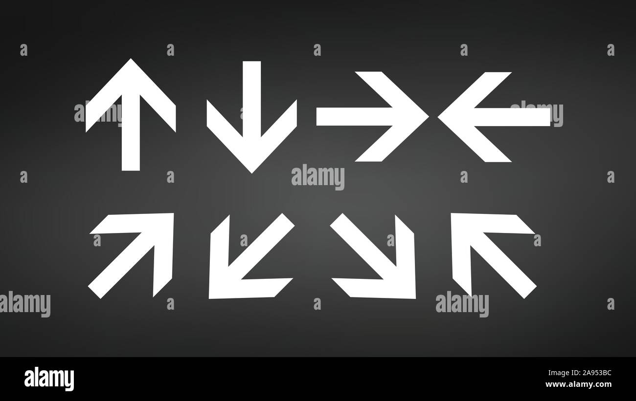 Arrows collection set of different direction arrow icons, vector ...