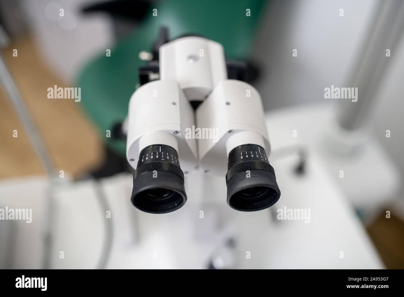 Medical equipment. Close up of medical equipment for vision control ...