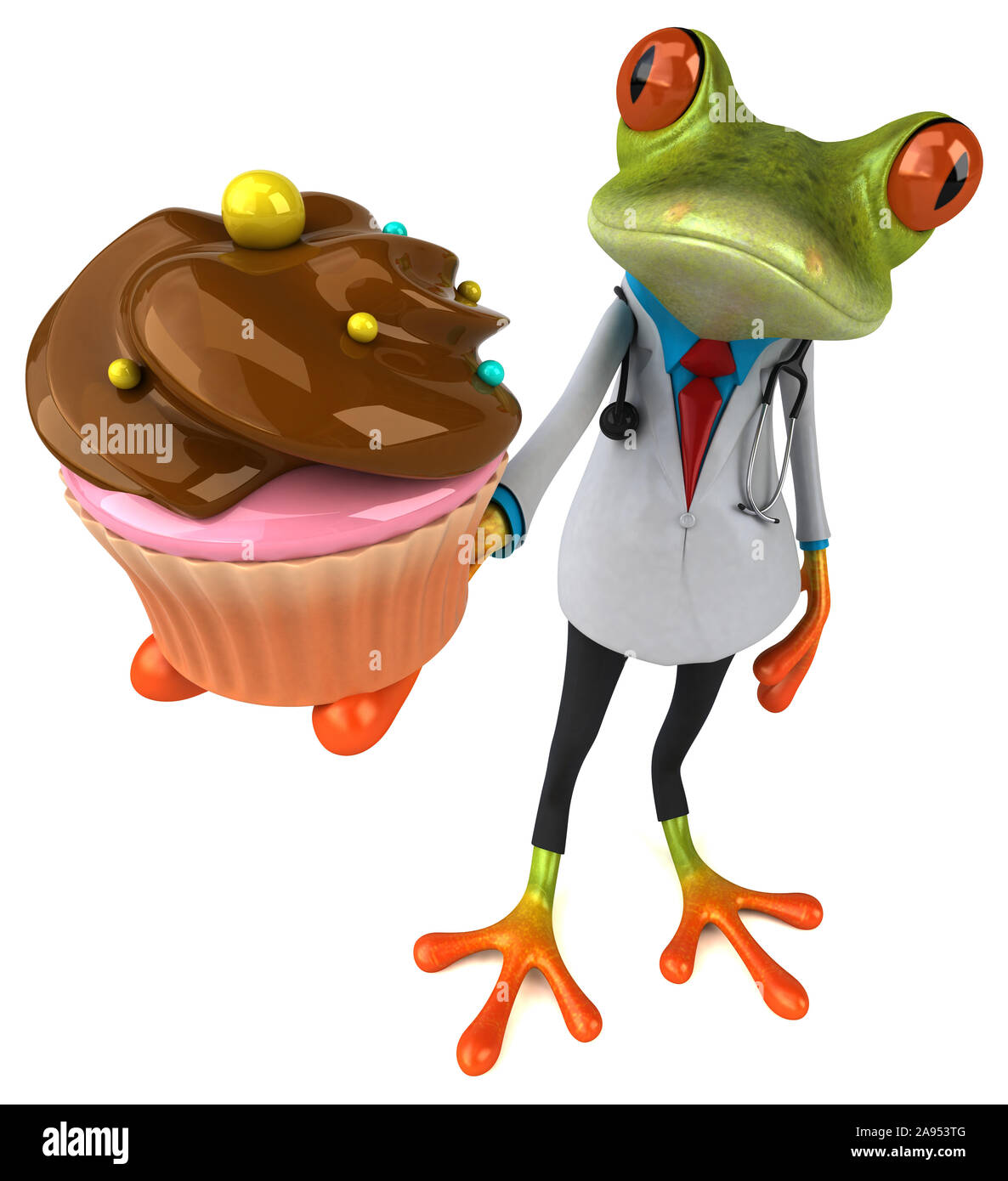 Frog doctor - 3D Illustration Stock Photo - Alamy