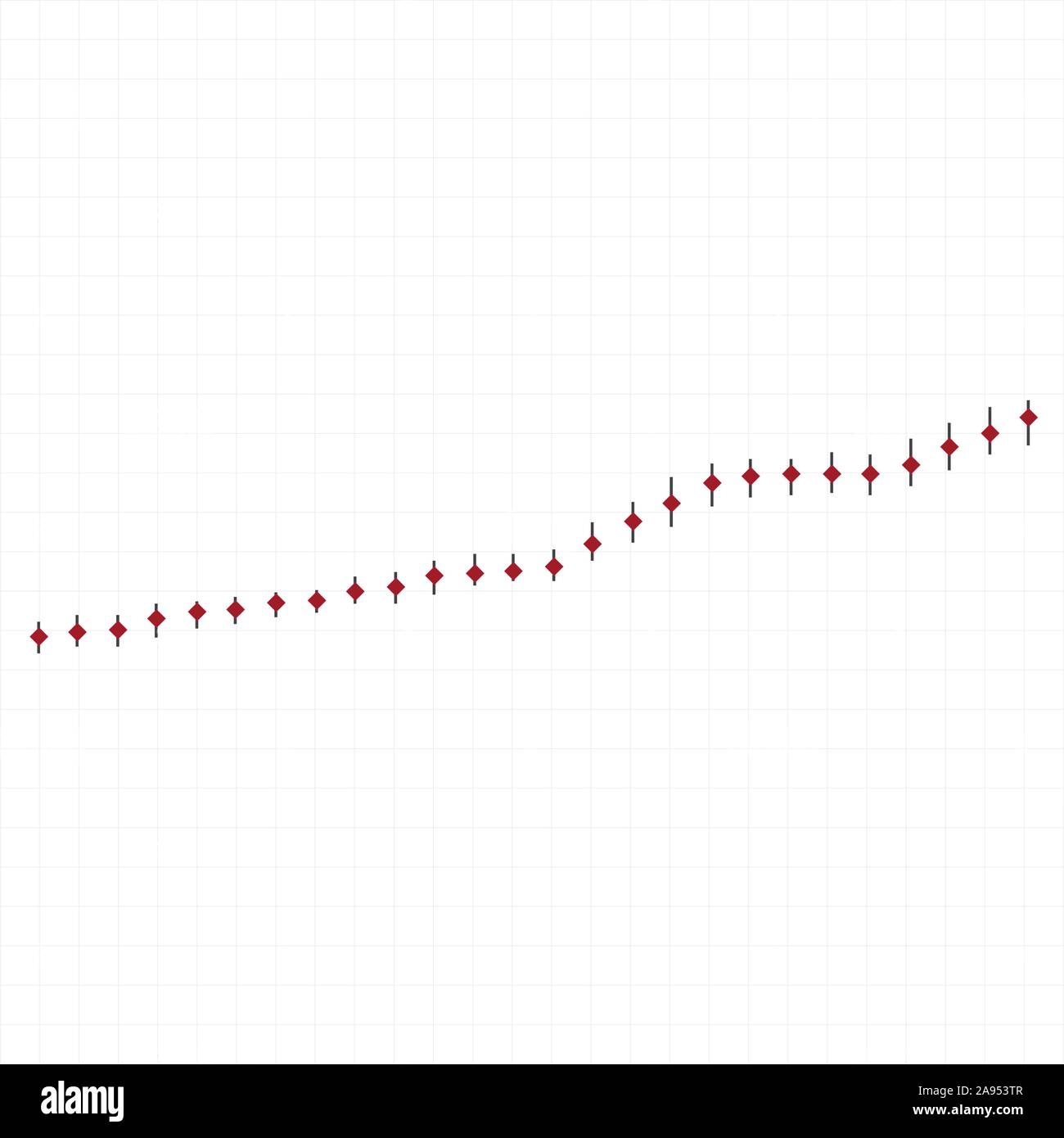 Data analysis, one stock line chart, curve diagram vector simple ...