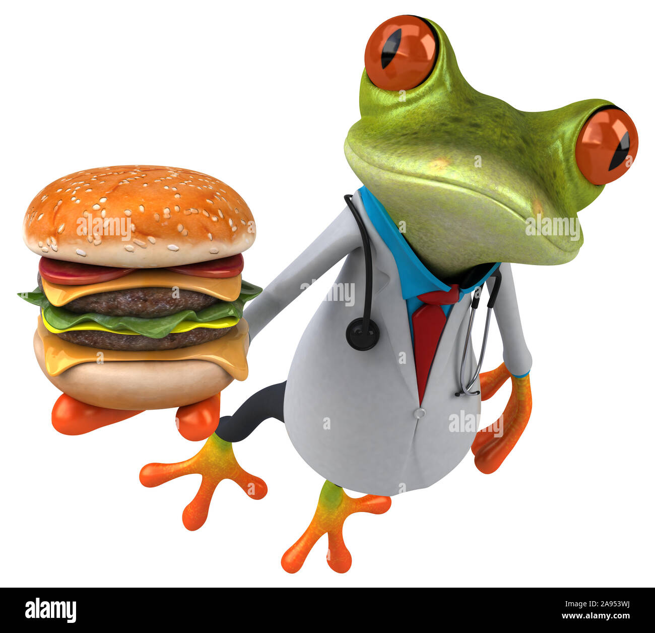 Frog doctor - 3D Illustration Stock Photo - Alamy