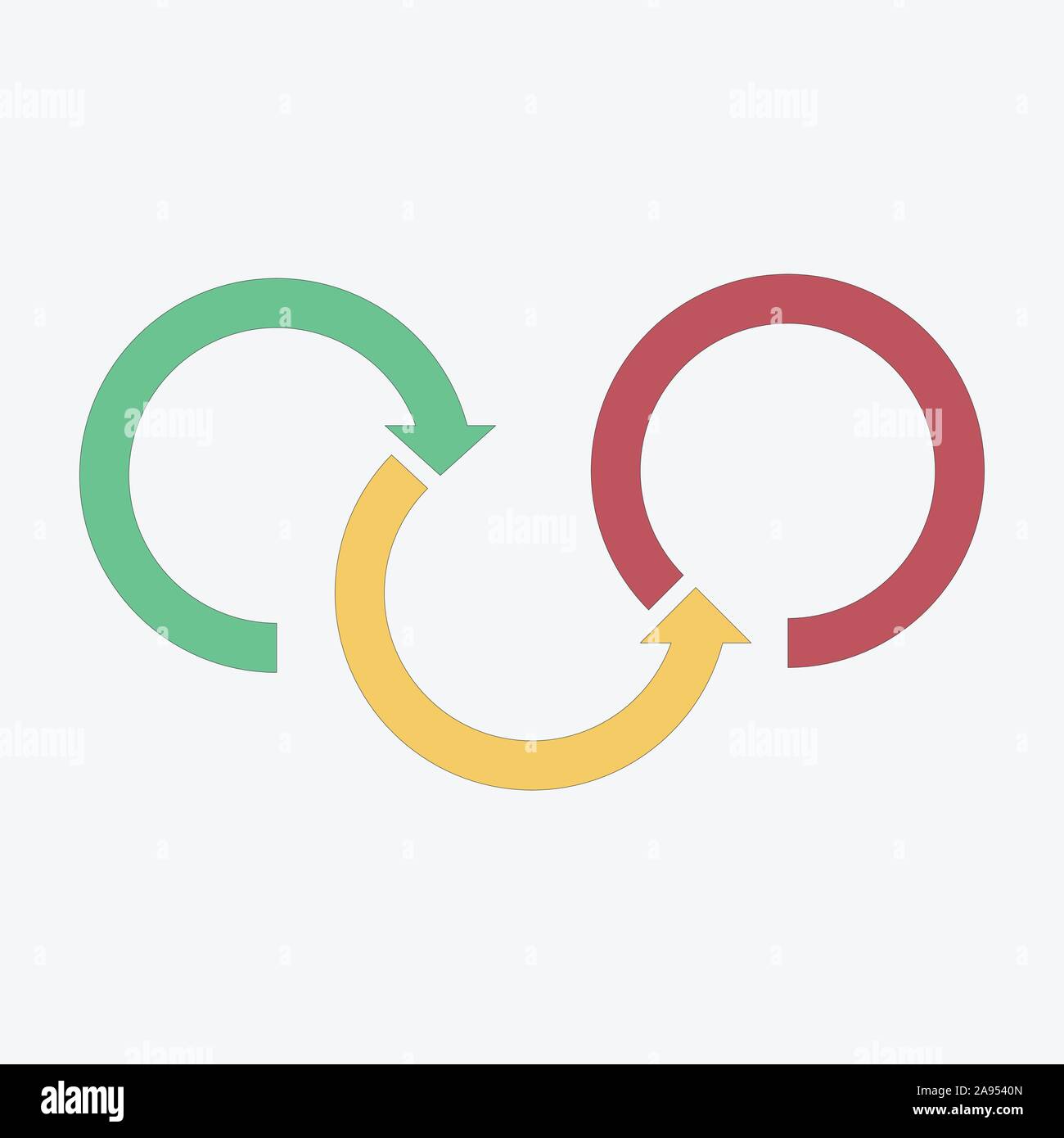 Step by step Three colored arrows. Template infographics. vector ...