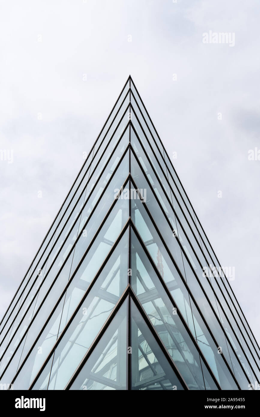 Berlin, Germany - July 28, 2019: Modern glass office building in Berlin ...