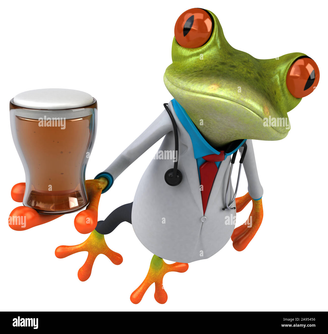 Frog doctor - 3D Illustration Stock Photo - Alamy