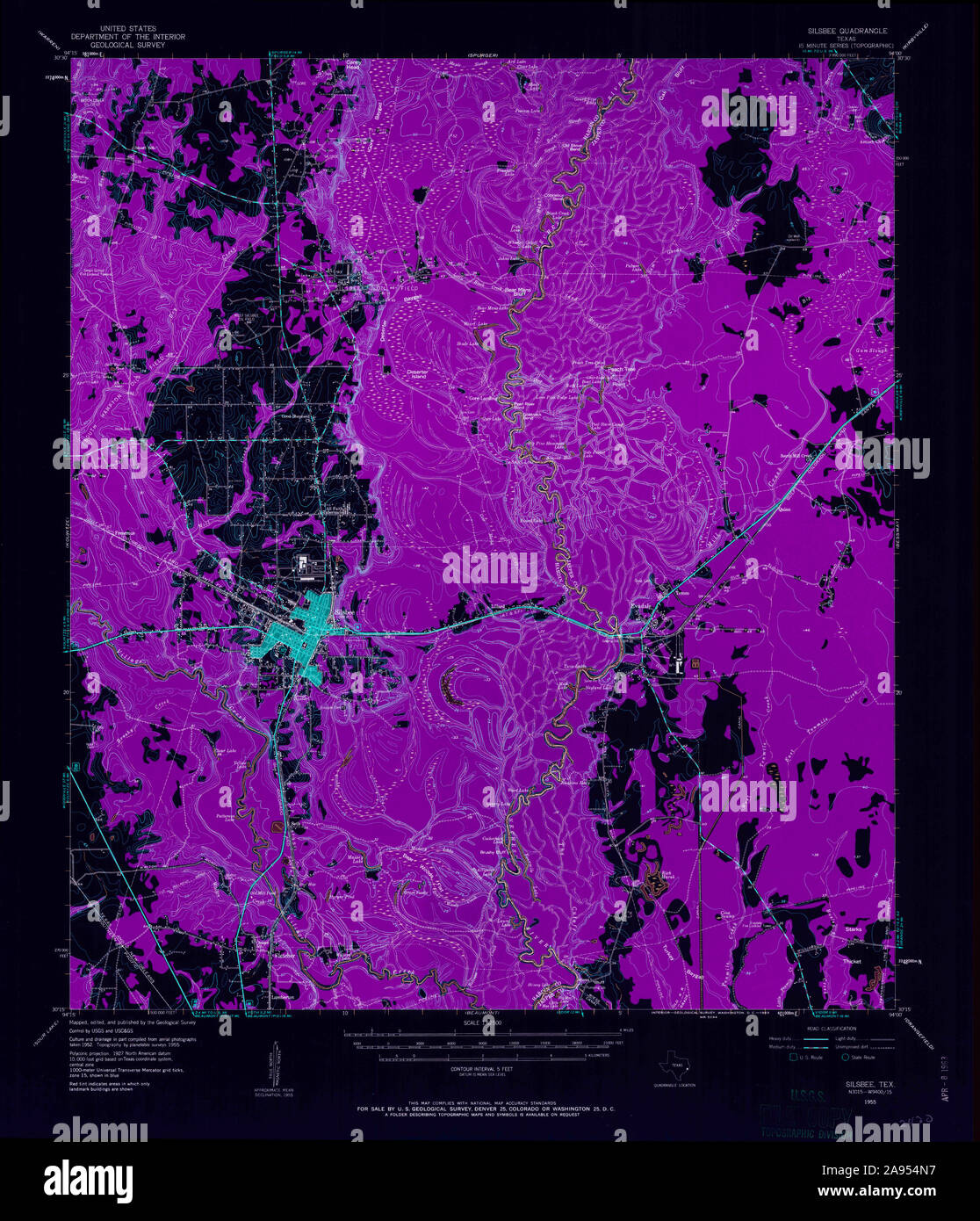 Map of silsbee hi-res stock photography and images - Alamy