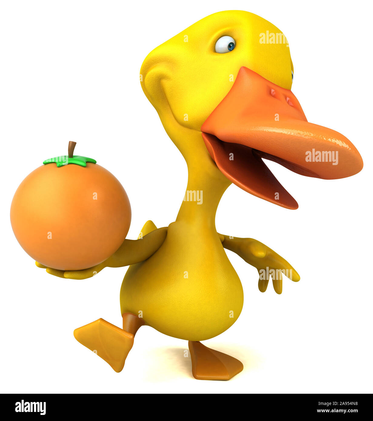 Fun duck - 3D Illustration Stock Photo - Alamy