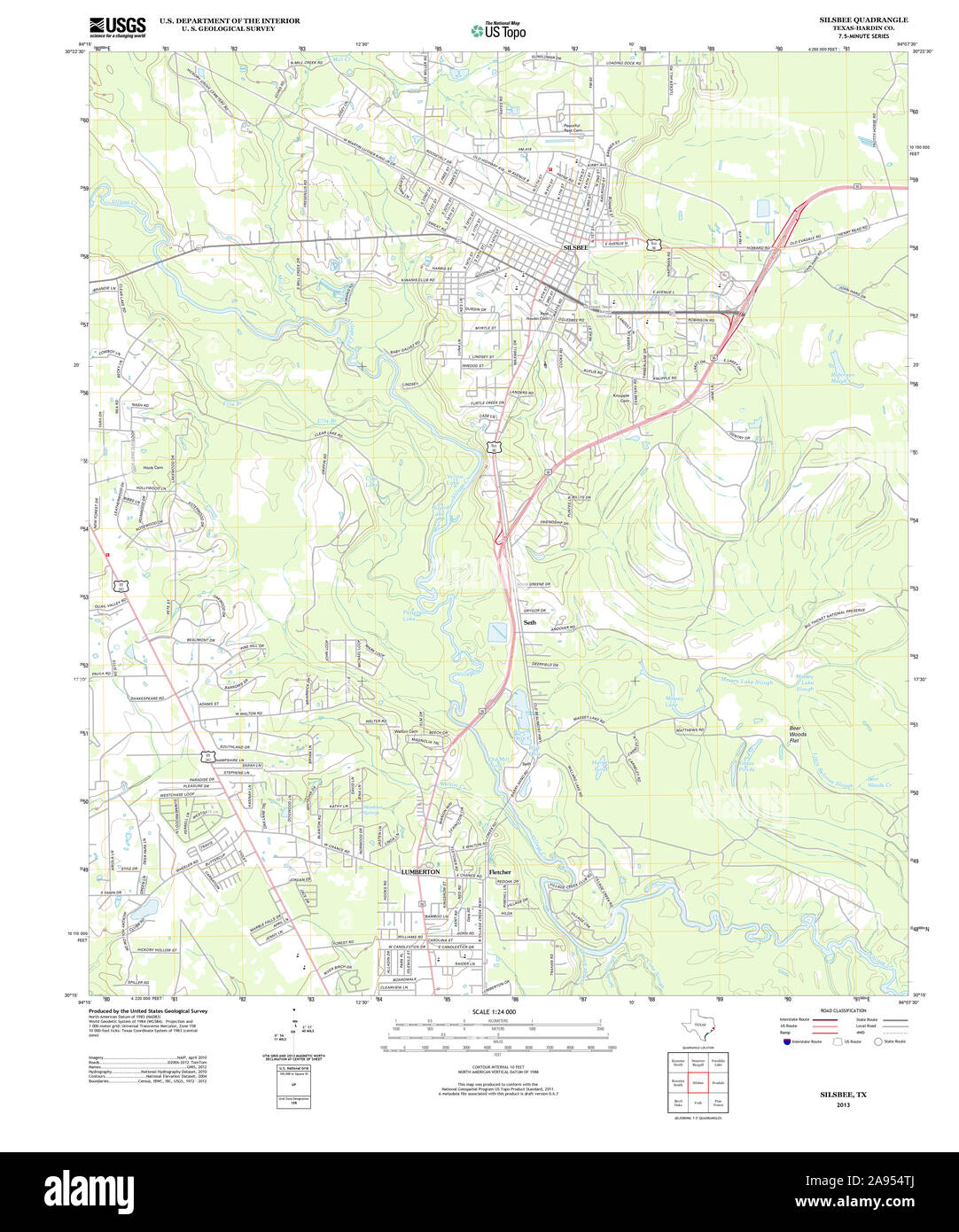 Map of silsbee hi-res stock photography and images - Alamy