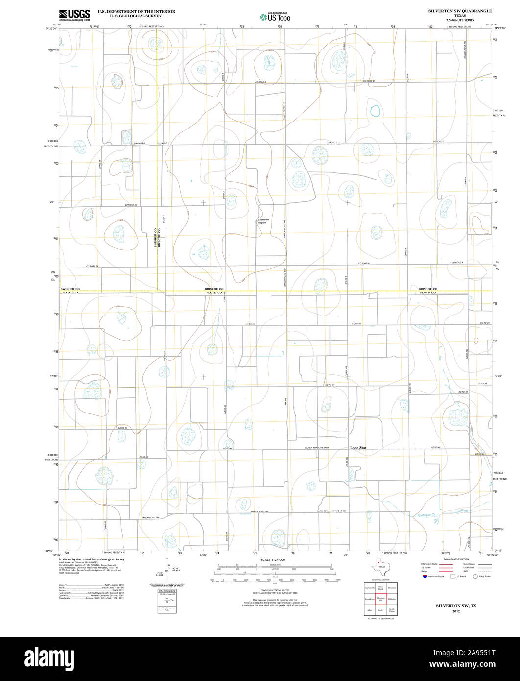Map of silverton Cut Out Stock Images & Pictures - Alamy