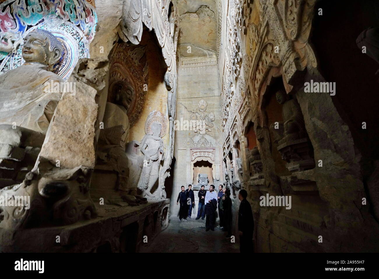 Handan, China's Hebei Province. 12th Nov, 2019. Tourists visit the ...