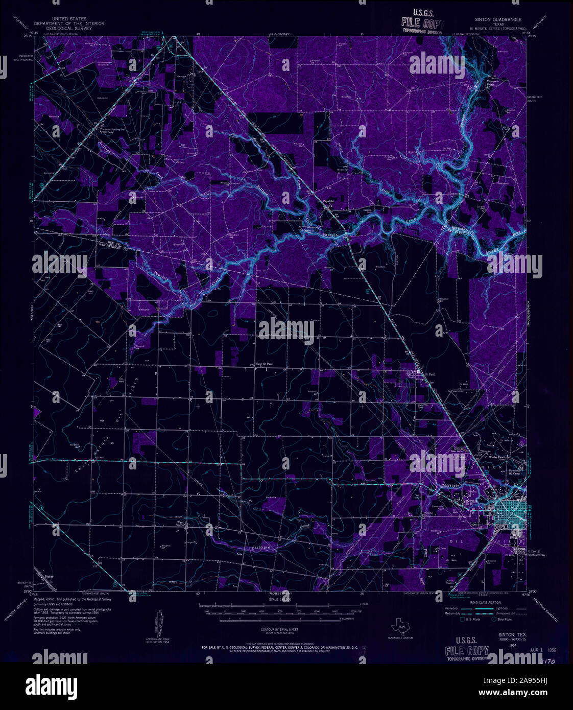 Sinton map hi-res stock photography and images - Alamy